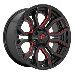 Fuel D712 RAGE 20 x 10, 8x180, 47 lbs GLOSS BLACK RED TINTED CLEAR ...