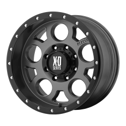 XD Series XD126 ENDURO PRO 18 x 9, 6x5.5, 34 lbs Matte Gray W Black Reinforcing Ring Wheels For ...