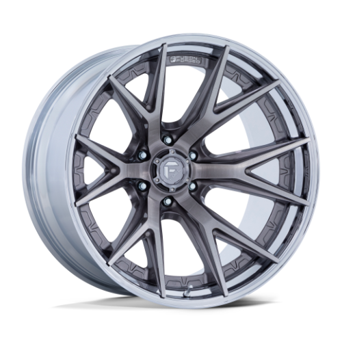 Fuel Forge FC402 CATALYST 24 x 12, 6x5.5, 56.2 lbs PLATINUM WITH CHROME LIP Wheels For Sale