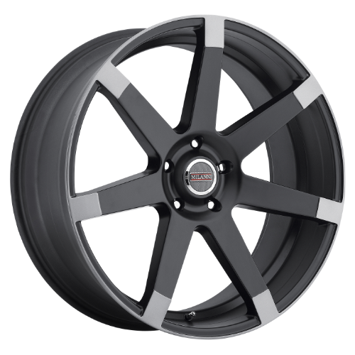 Milanni 9042 17 x 8, 6x5.5, 0 lbs Matte Black w\Anthracite Spoke Ends ...