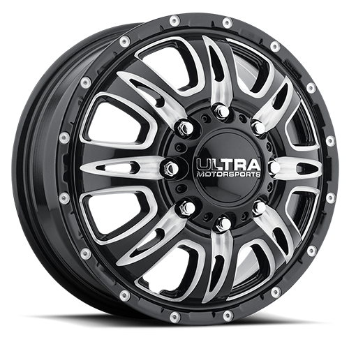 Ultra 049BM Predator Dually 17 x 6.5, 8x200, 30 lbs Gloss Black with ...