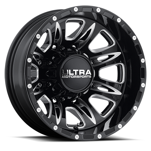 Ultra 049BM Predator Dually 17 x 6.5, 8x200, 32 lbs Gloss Black with ...